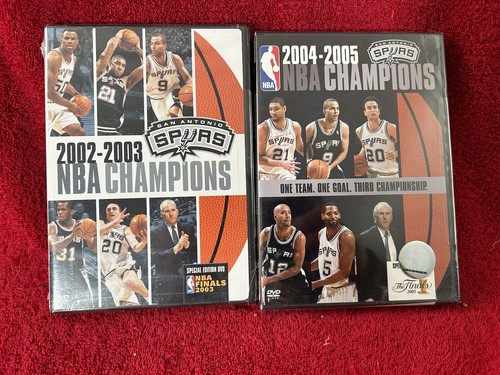 Lot of 2 San Antonio Spurs DVD 2002-2003 & 2004-2005 NBA Champions: NEW ...