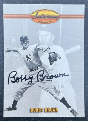 BOBBY BROWN 1993 Ted Williams Card Co. #61 Baseball Card AUTO AUTOGRAPH ...