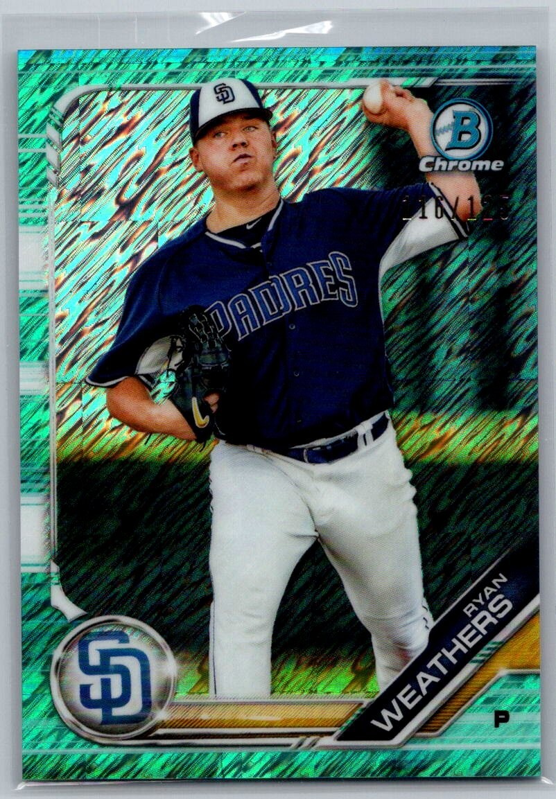 2019 Bowman - Chrome Prospects Ryan Weathers #BCP-66 Aqua Shimmer ...