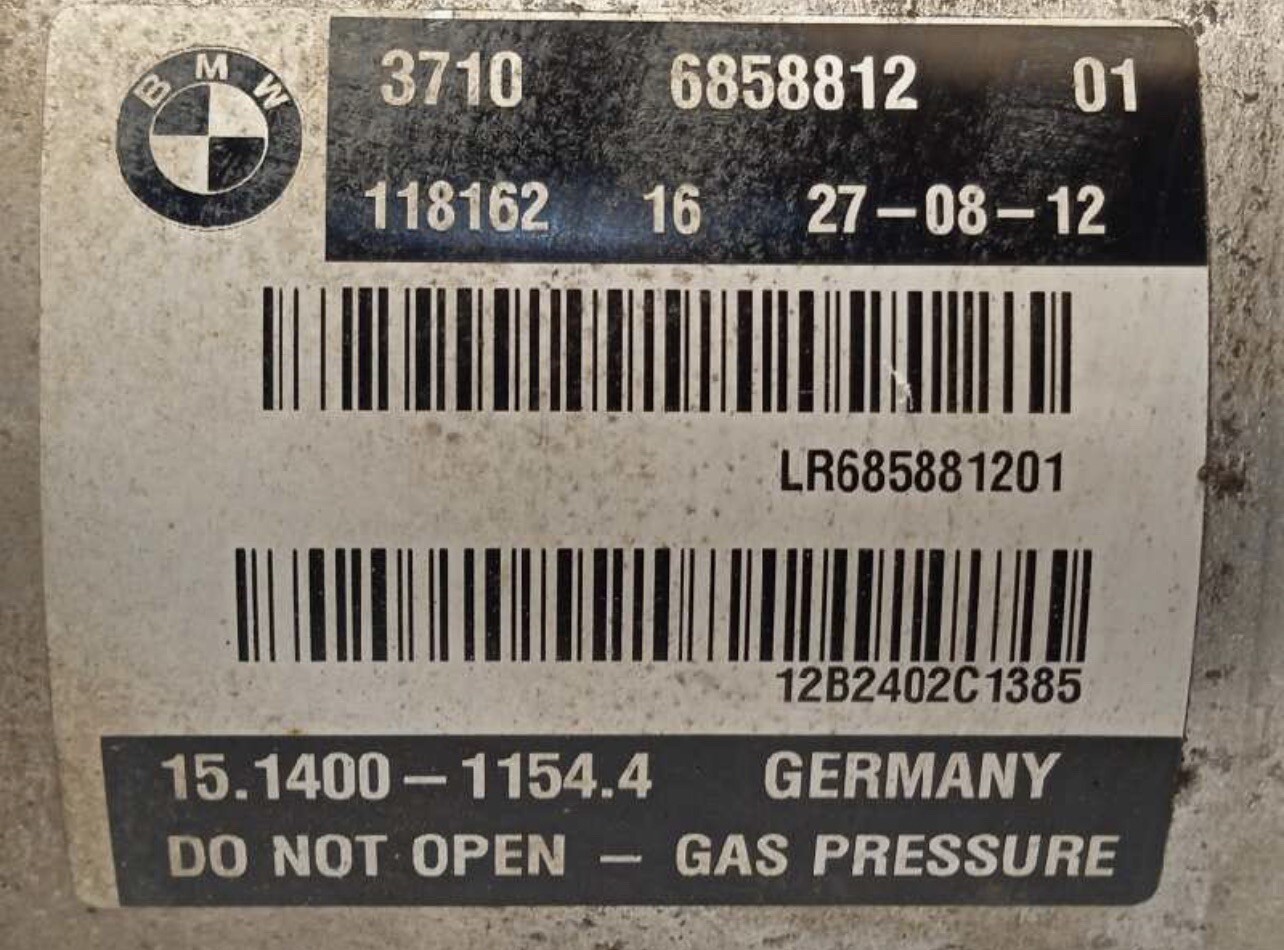 BMW 7 F01 F02 730d 2010 Rear Right and Left Air Shock Absorber 6796930 ...