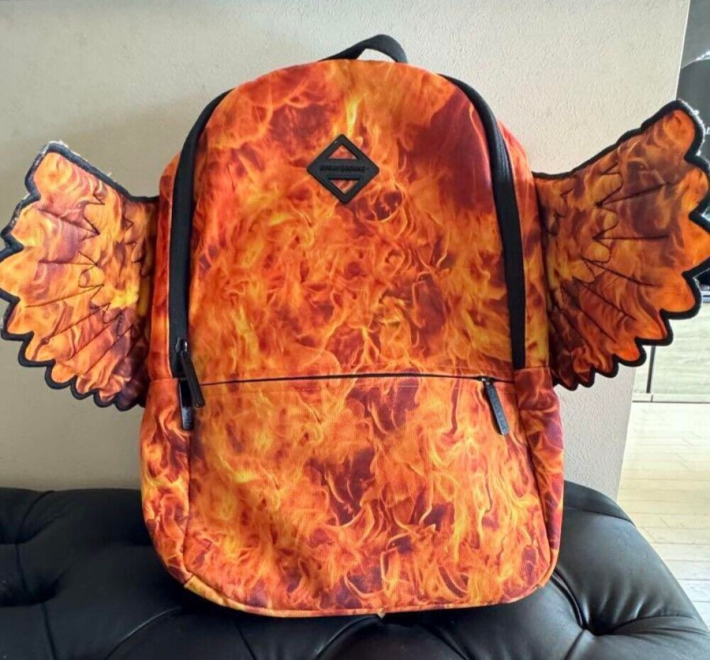 SPRAYGROUND Backpack Burning Fire Pattern with Wings … - Gem