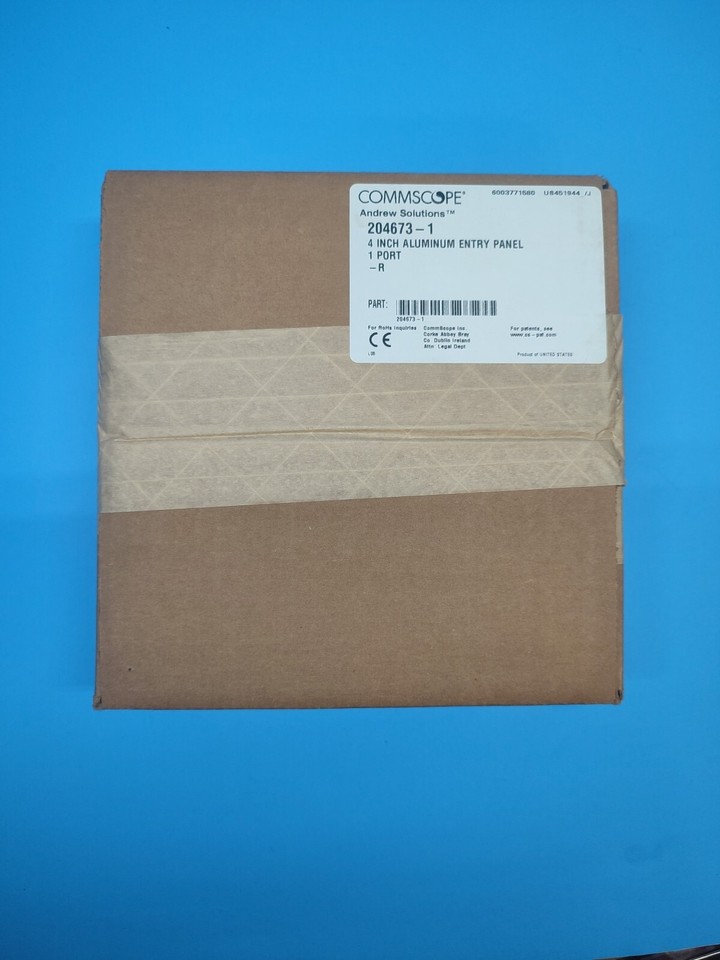 COMMSCOPE ANDREW SOLUTIONS 204673-1 4" ALUMINUM ENTRY PANEL 1 PORT, NEW ...