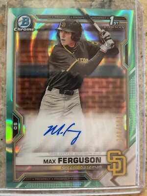 2021 Bowman Draft Max Ferguson Chrome 1st Auto Lava!🔥 HOT! Padres | eBay