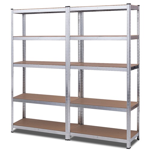2 PCS 5-Tier Garage Storage Rack Adjustable Shelf 72 inch Heavy Duty | eBay