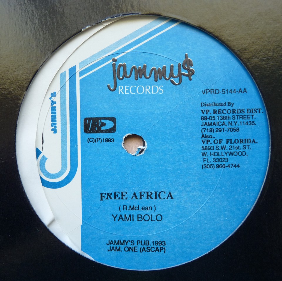 Yami Bolo - Jah Love / Free Africa (12', Jammy's Records, 1993) | eBay