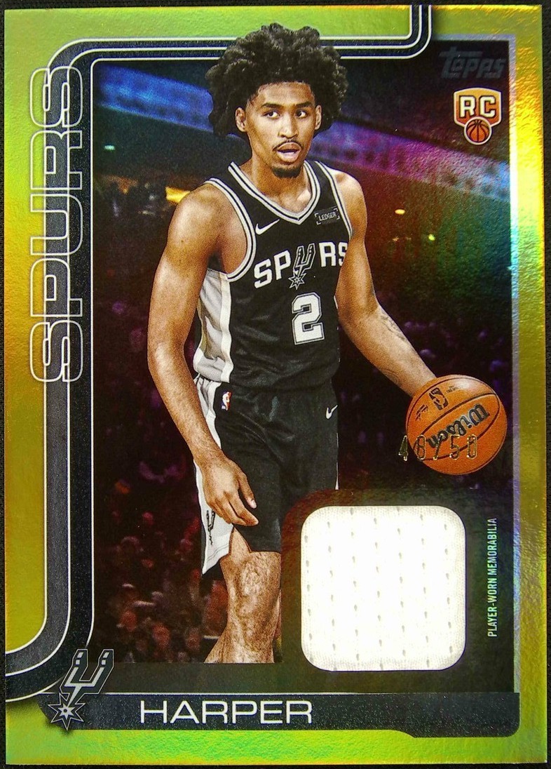 2025-26 Topps - Flagship Real One Relics Dylan Harper #FRO-DH Gold ...