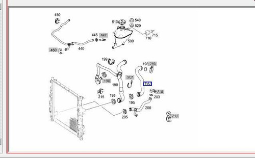 Radiator Coolant Upper Hose for Mercedes W166 X164 GL450 GL500 ML550 ...