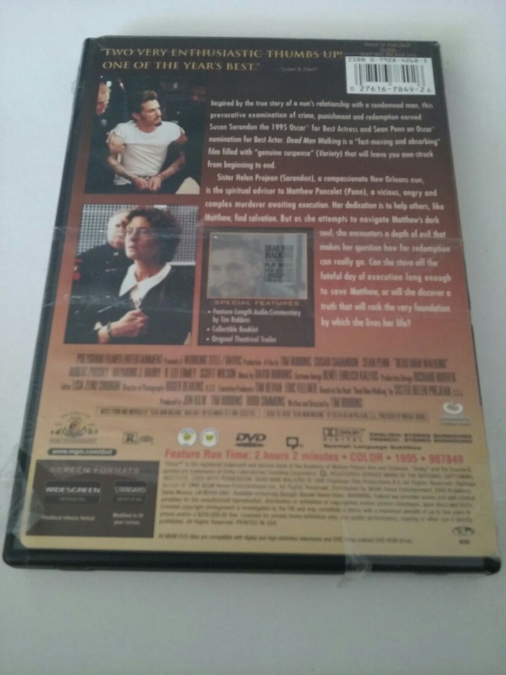 Dead Man Walking (DVD, 1999) WS & FULL SEAN Penn, Susan Sarandon NEW ...