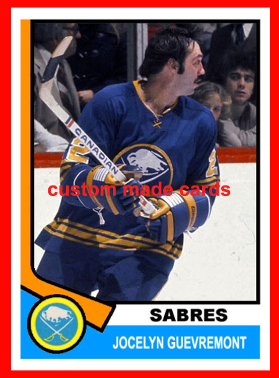 BUFFALO SABRES Like 1974-75 Set Style CUSTOM MADE Hockey Cards YOU PICK ...