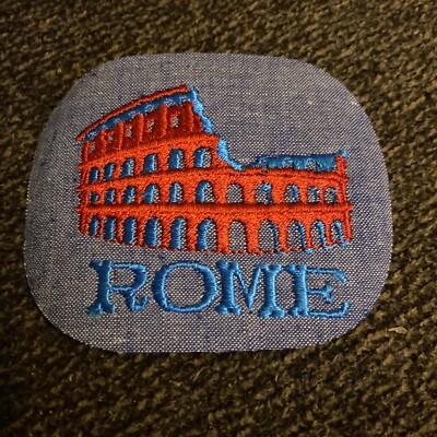 VTG ROME Coliseum Denim Iron On Patch | eBay