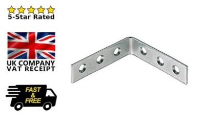 SMALL/LARGE STEEL RIGHT ANGLE BRACKET 100mm x 100mm x 20mm L Shape ...