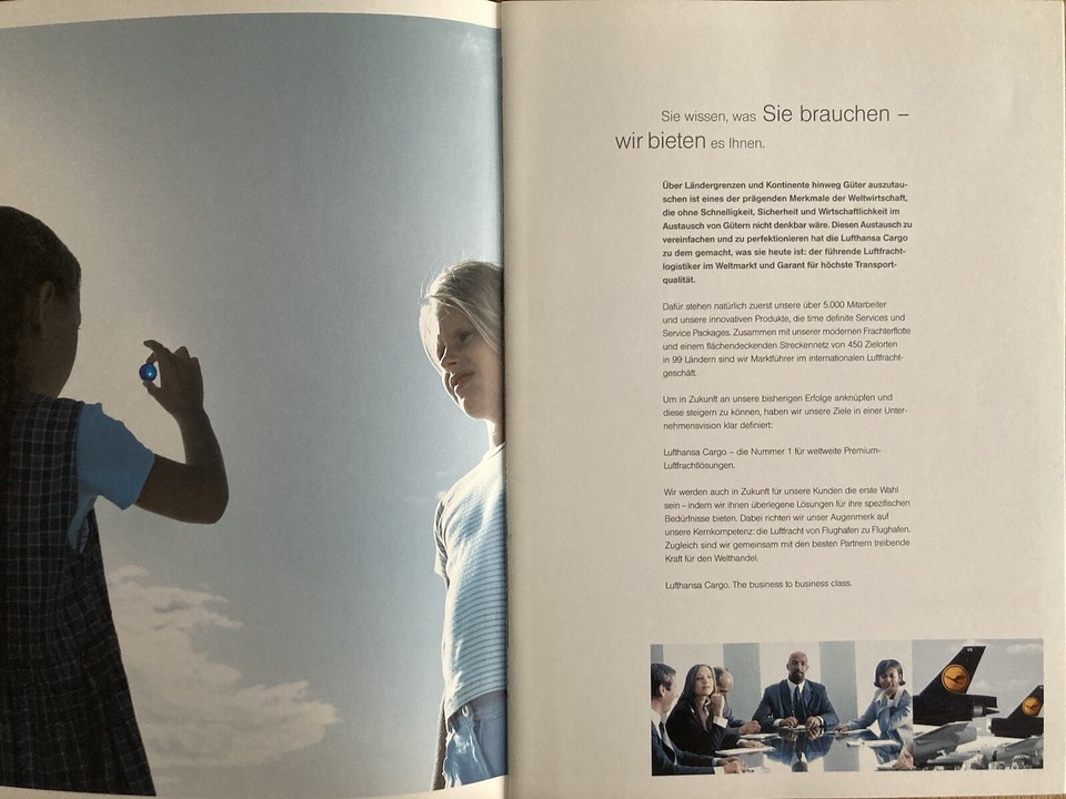 2002 LUFTHANSA AIRLINES CARGO BROCHURE B747 | eBay
