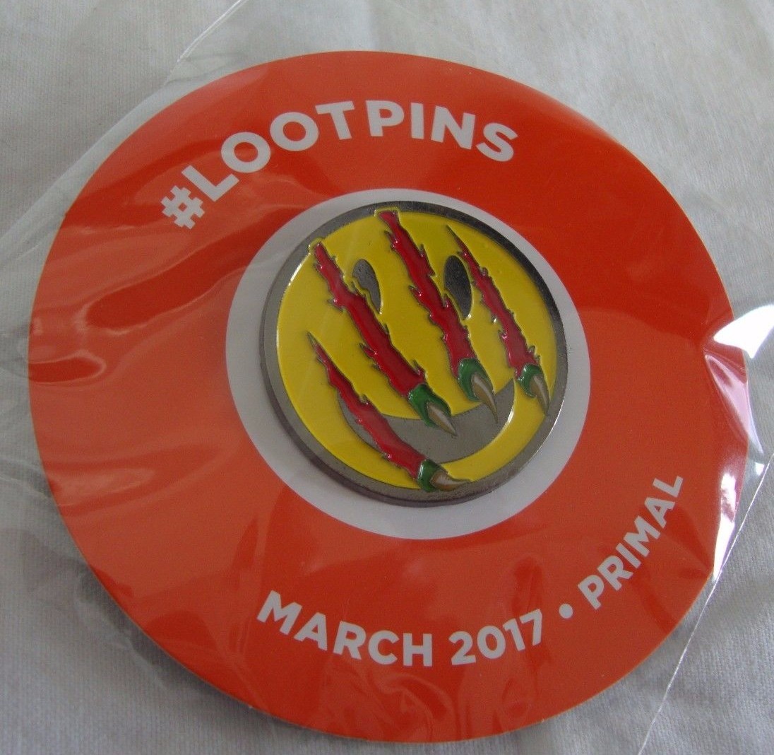 Happy Face Clawed Scratched Torn Pin Yellow Have a Nice Day Loot Crate ...