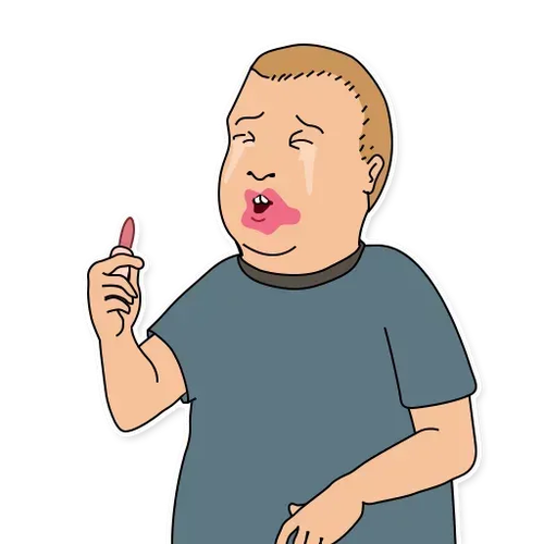 Bobby Hill Lip Stick Sad MAGNET - Water Resistant Fade Proof Fridge Car ...