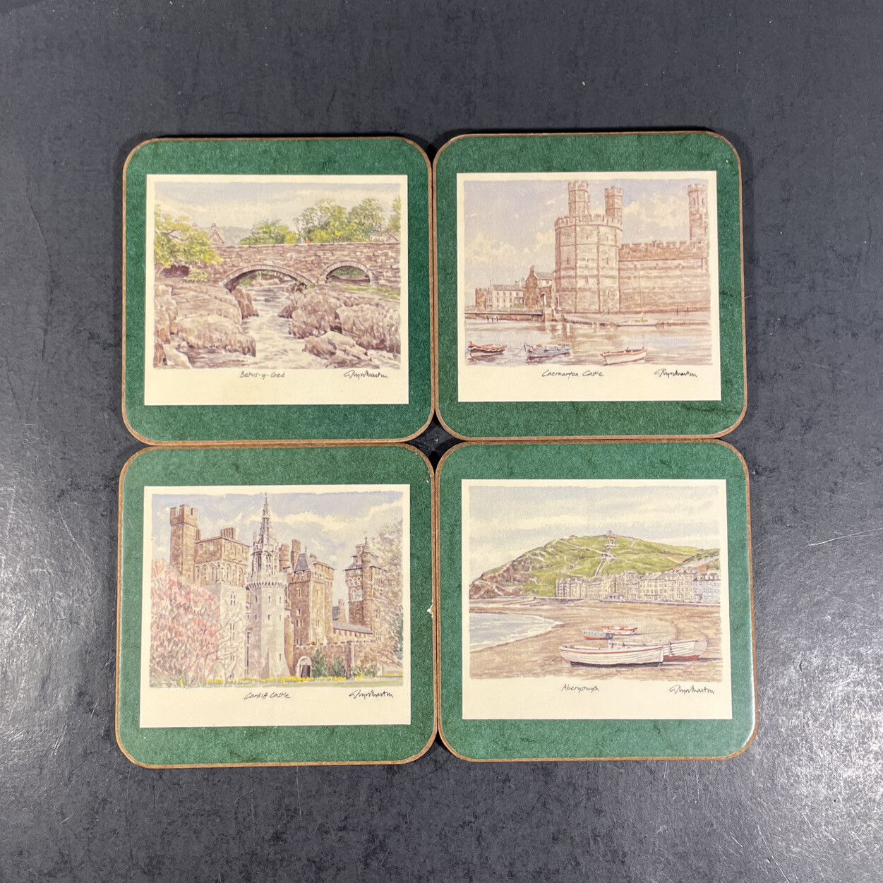 Pimpernel Coasters Wales Scenes Set of 4 Cork Backed Made In England ...