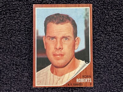 VINTAGE 1962 Topps #243 Robin Roberts Card, New York Yankees, EX/NM ...