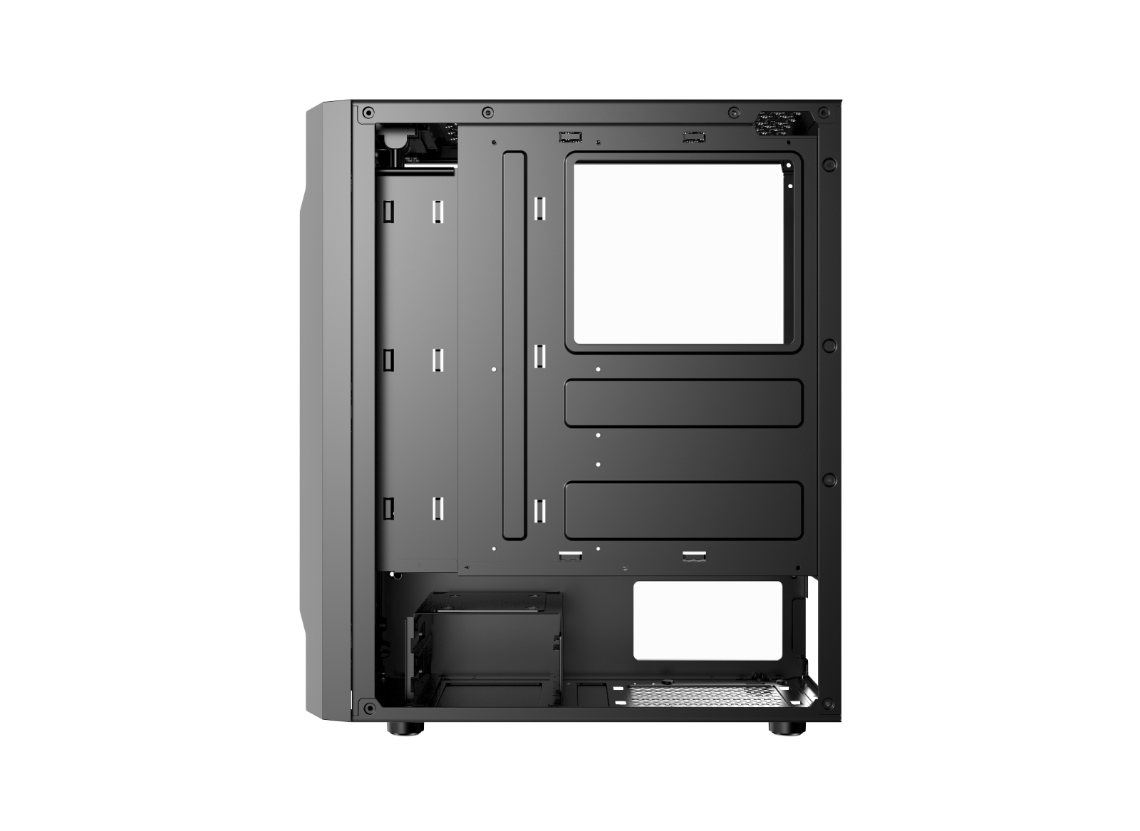 AvP Quasar RGB Mesh Gaming Case with 3 x RGB Fans USB 3.0 Tempered ...