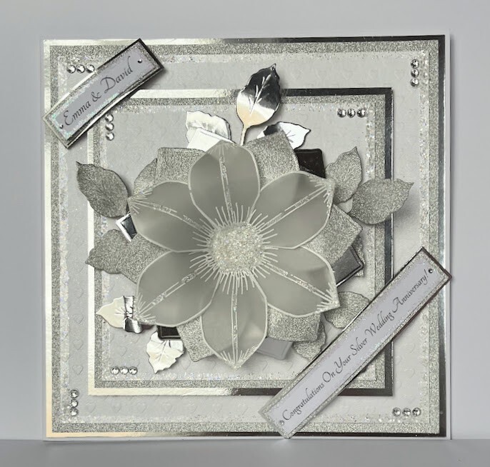 Luxury Handmade Personalised Silver Wedding Anniversary Card | eBay UK