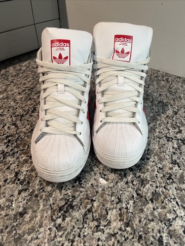 Adidas Pro Model J White / Red Leather size 7 | eBay
