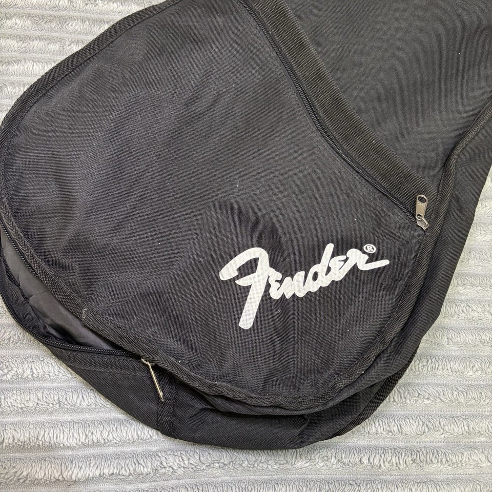 Black Fender Backpack Style Electric Guitar Gig Bag with White Fender ...