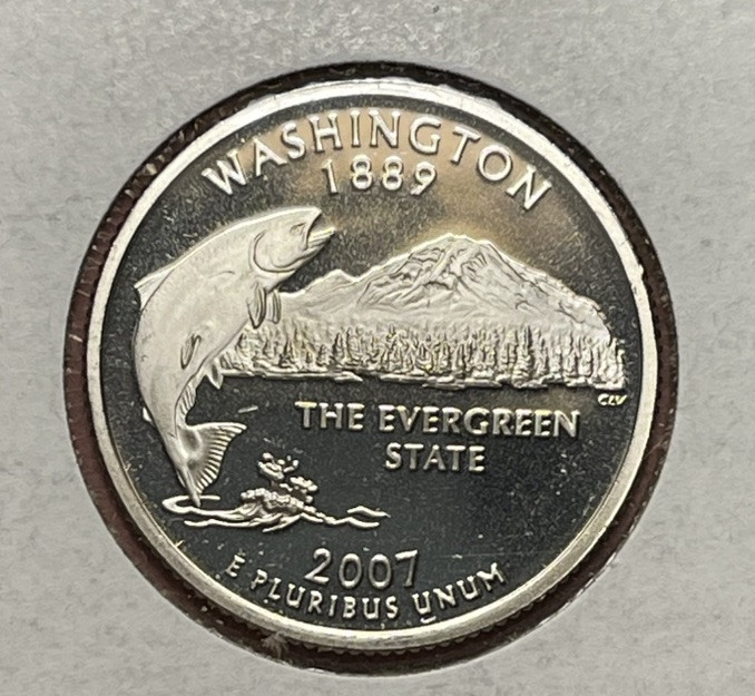 2007-S Washington State Quarter - 90% Silver Proof - Statehood | eBay