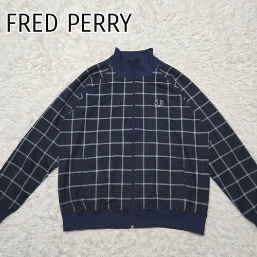Fred Perry 80s Vintage Navy Plaid Track Jacket L Men's Made in Portugal ...