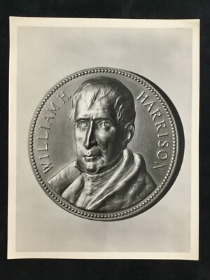 William H Harrison 9th President on a Coin 8x10 Black and White Photo ...