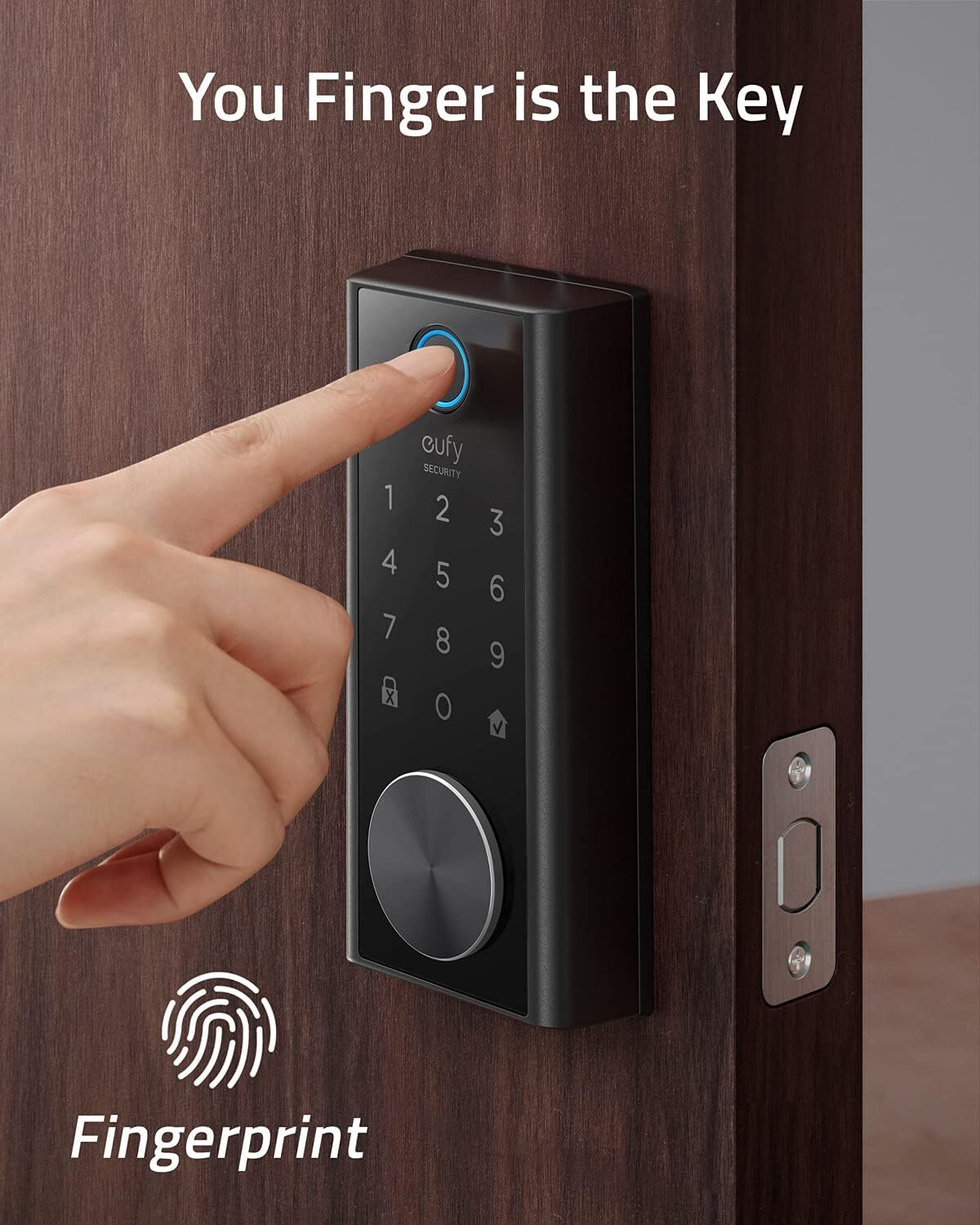 eufy Smart Door Lock Touch & Wi-Fi Fingerprint Keyless Lock Electronic ...