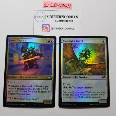 Asari Captain NM FOIL Magic MTG Neon Dynasty 215 + Mothrider Patrol ...