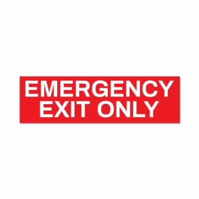 Emergency Exit Only Sticker Decal Window Sign Graphic Bin Car Safety | eBay