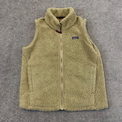 PATAGONIA Fleece Vest Pullover Unisex Youth XXL 16-18 Brown Full Zip ...