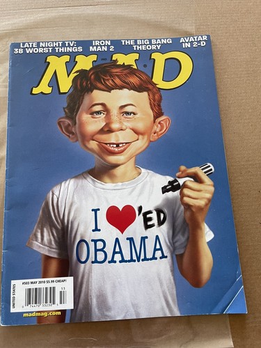 MAD Magazine #503 May 2010 Loved Obama VG w/shipping Cover shipping ...