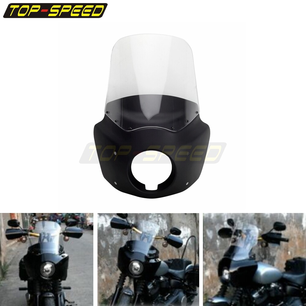 Front Headlight Fairing Cover W/15" Windshield For Harley Dyna FXDWG ...