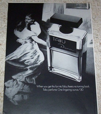 1977 ad page - Tabu Dana advertising man woman art perfume clipping ...