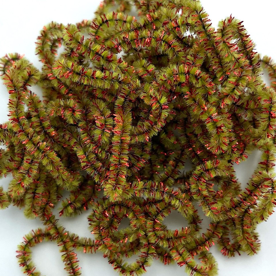 SPECKLED CRYSTAL CHENILLE - Hareline Fly Tying Variegated Material - 25 ...