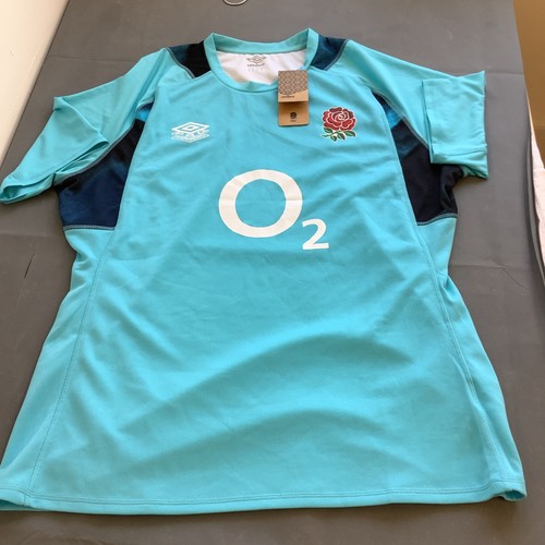 Men’s Umbro Blue England O2 Rugby Pro Training Shirt Size 3XL (XXXL ...