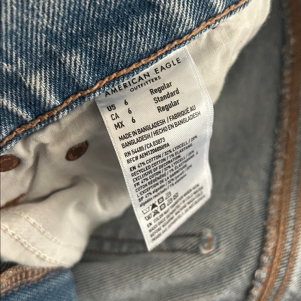 American Eagle Barrel Stretch Jeans In Skylight Size 6 | eBay