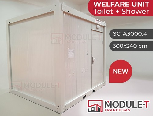 Sanitary Container with Shower & WC – Model SC-A3000.4 (300 × 240 cm / 10 ft) | eBay UK