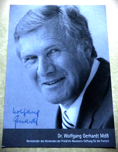 Dr. Wolfgang Gerhardt - Deutscher Politiker - Karte mit Original ...