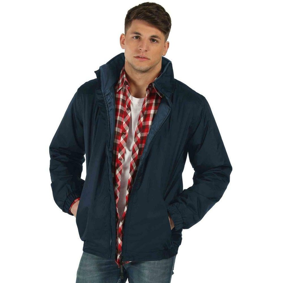 Regatta Dover Mens Hooded Fleece Lined Bomber Waterproof Jacket Rain ...