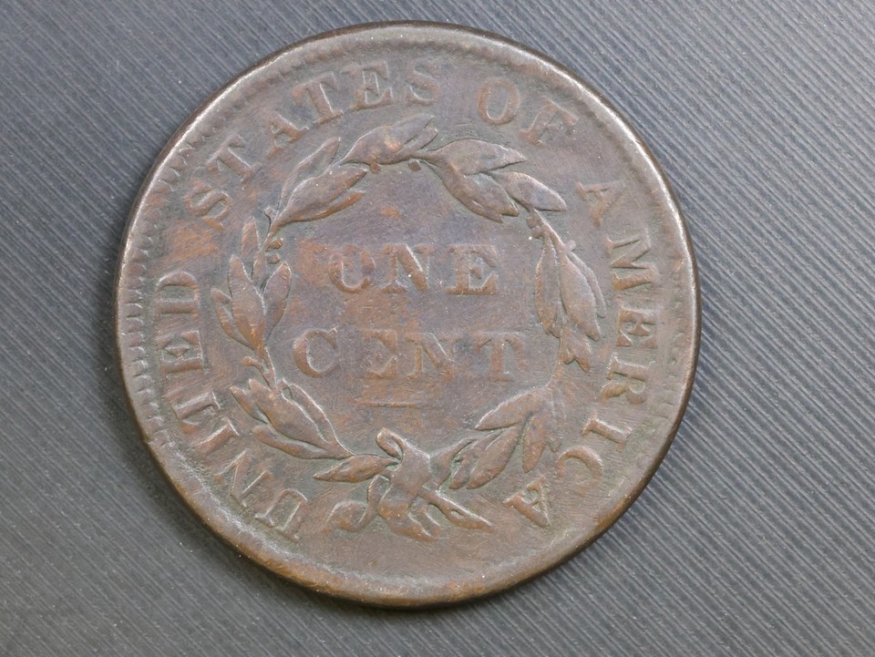 1836 1C Coronet Head Large Cent VGF Nice coin a little dark date a ...