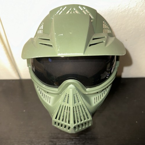 Airsoft Tactic Military Adjustable Full Face Plastic Grid Mesh Mask ...