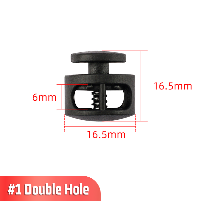 Single Double Hole Cord Lock Toggle Spring Buckle Rope Cord Lock Up End ...