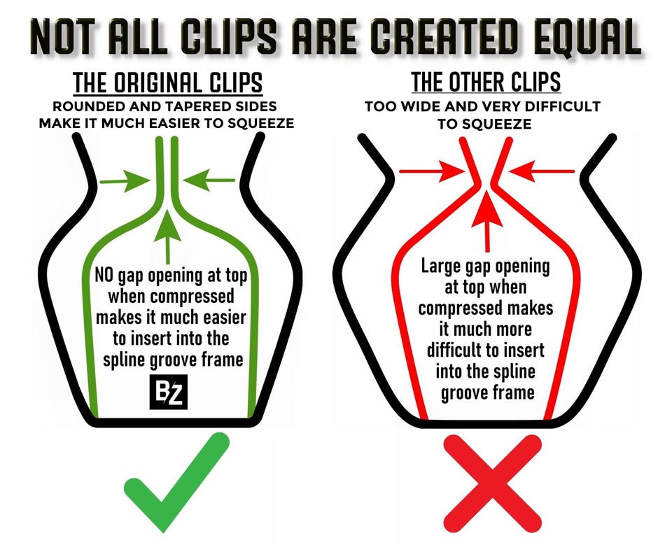 Screen Installer Clips – 20 Pack for Rescreening Patio, Lanai, Door ...