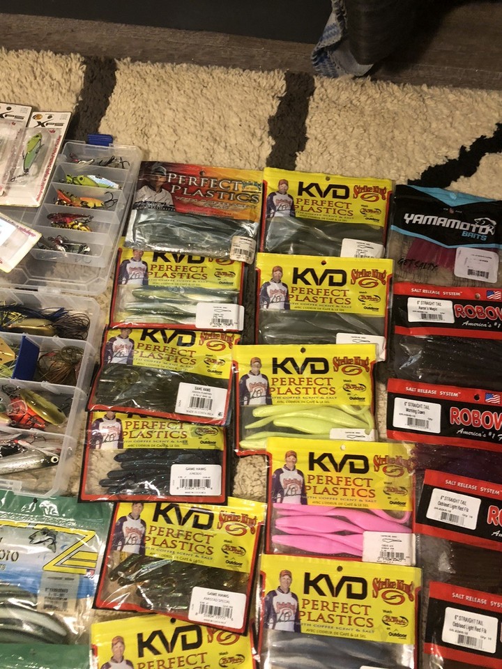 Bass Fishing Lure Lot (Strike King, Yamamoto, Berkley, Roboworm and ...