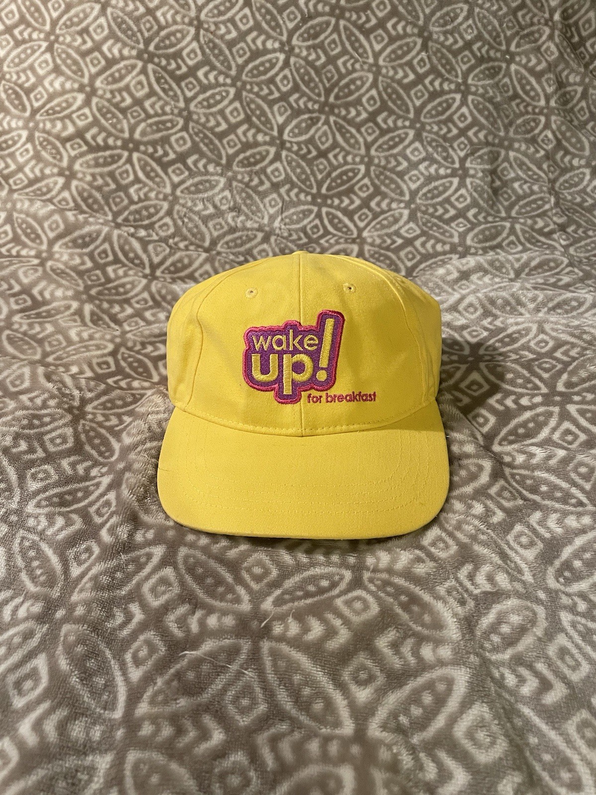 Rare Bright Yellow Taco Bell Wake Up For Breakfast Hat - Gem