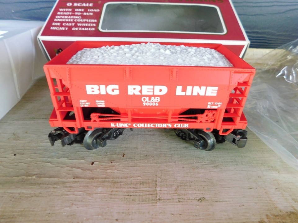 1994 K-Line KCC OL&B Big Red Line Classic Ore Car #K-90006 OB EC! | eBay