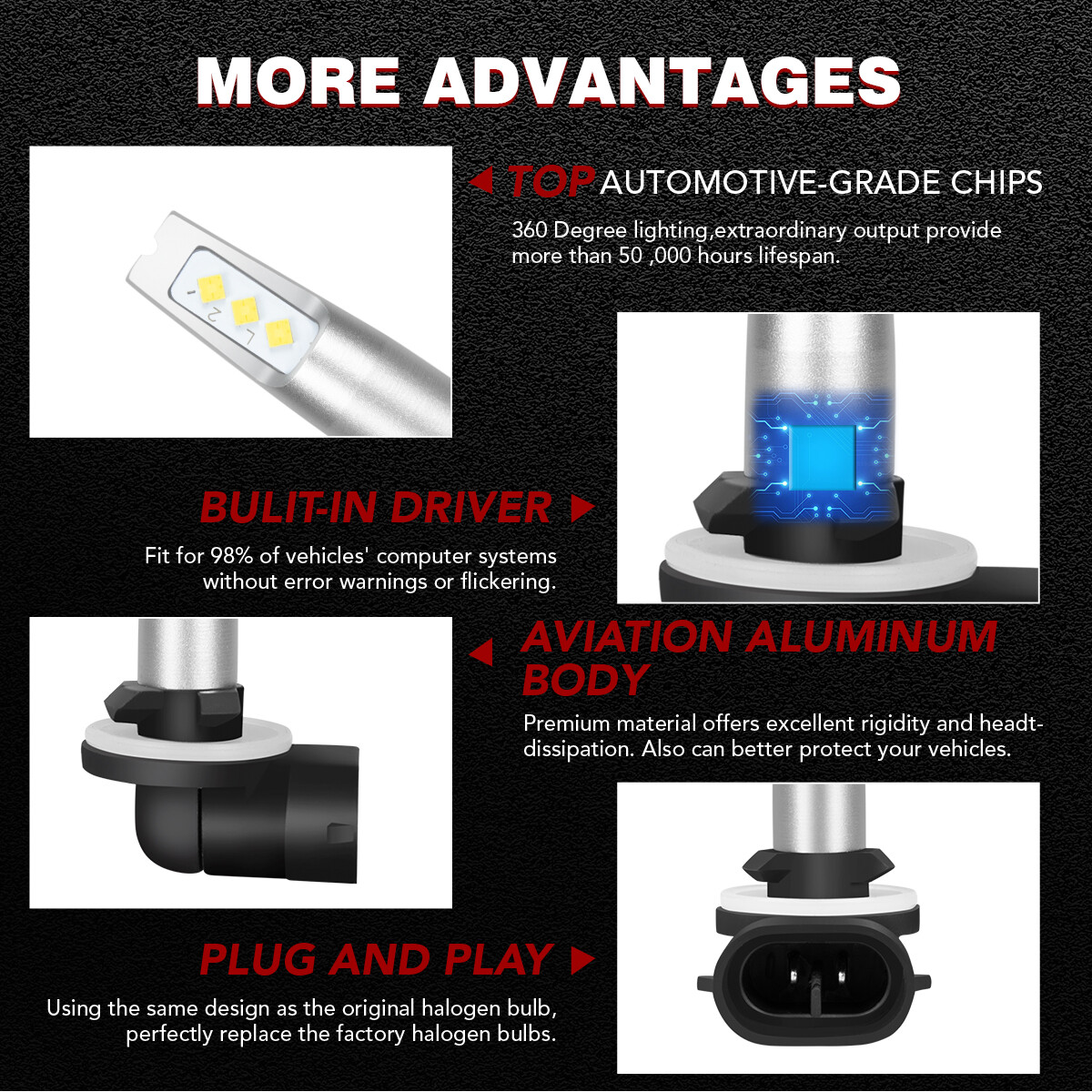 2 LED light bulbs for Cub Cadet 1535 1541 1782 1861 1862 2082 2140 pn ...