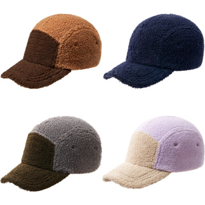 Men Women Winter Baseball Cap Fleece Warm Cotton Snapback Cap Hat Plain ...