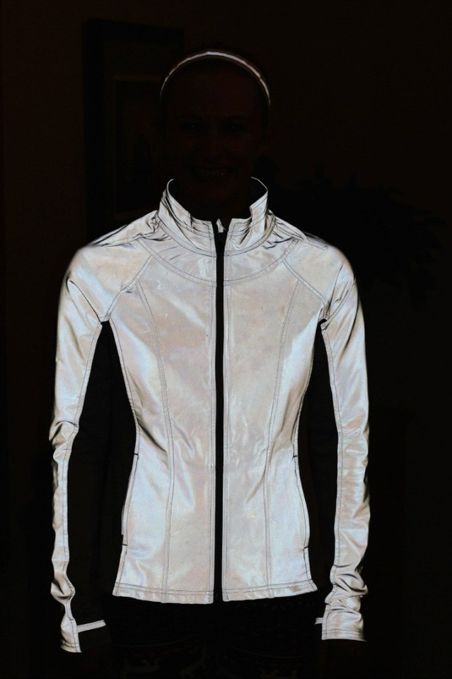 Athleta Reflective Running Start Jacket - SILVER/GREY SIZE XS #138650 ...